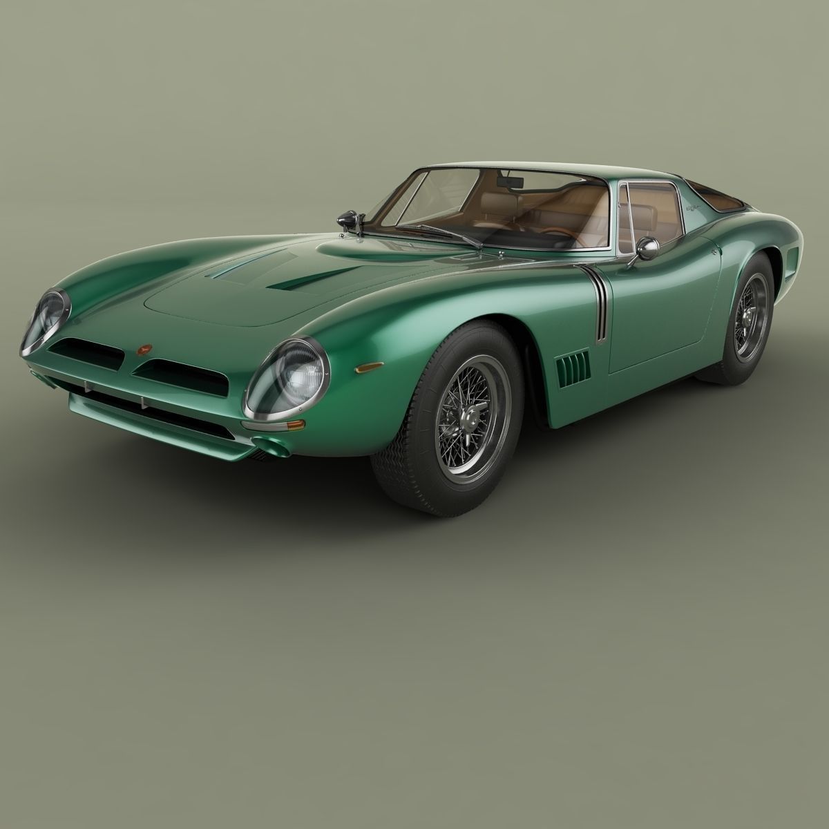 Bizzarrini GT 5300 Strada Alloy 3D model | CGTrader