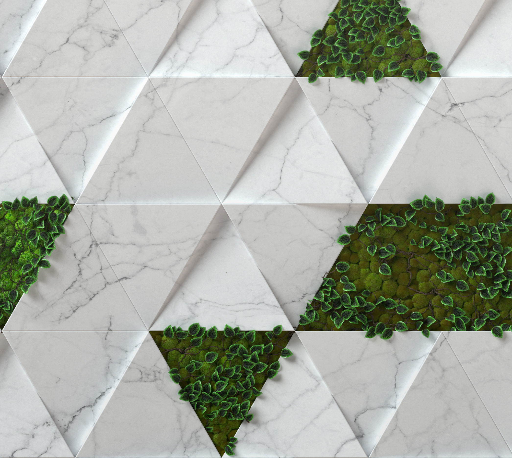 Stone Moss - Seamless wall panel texture Texture | CGTrader