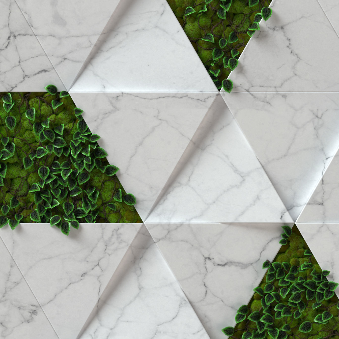 Stone Moss - Seamless wall panel texture Texture | CGTrader