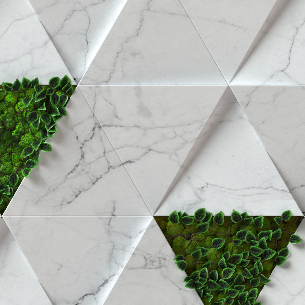 Stone Moss - Seamless wall panel texture Texture | CGTrader