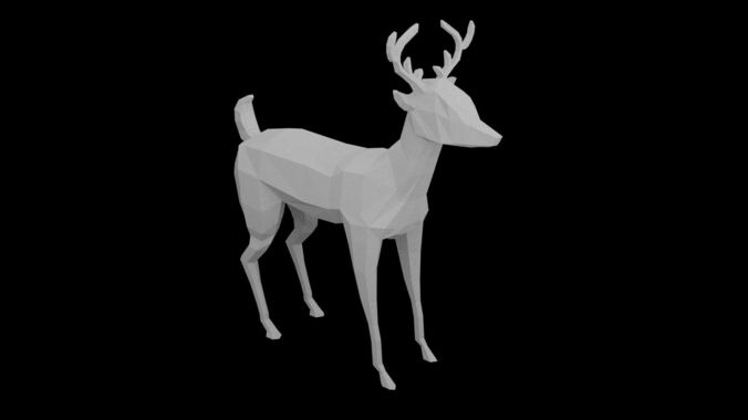 low poly deer 3D model | CGTrader