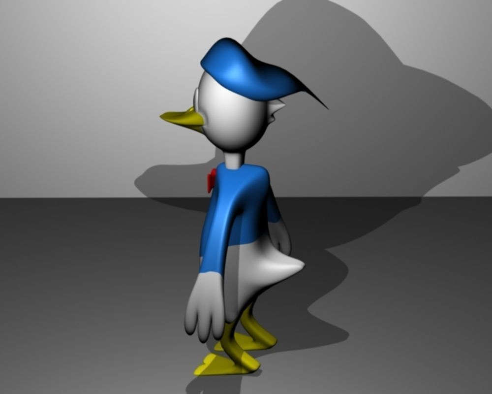 donald duck with shadow free VR / AR / low-poly 3D model | CGTrader