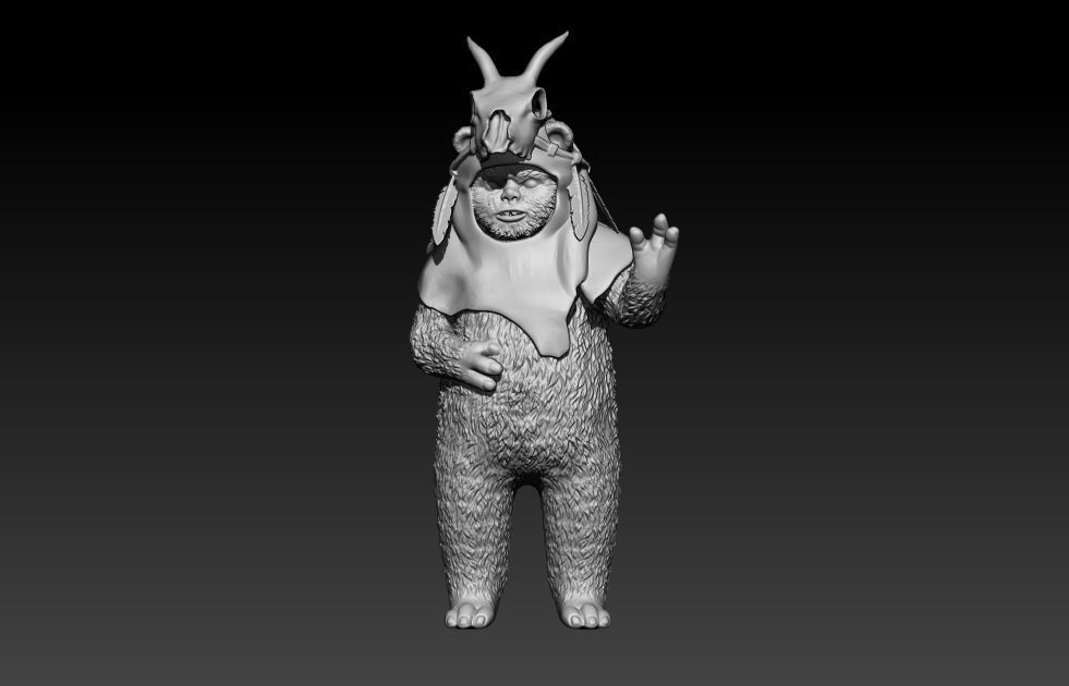Ewok 2 figurine of goat free 3D model 3D printable | CGTrader