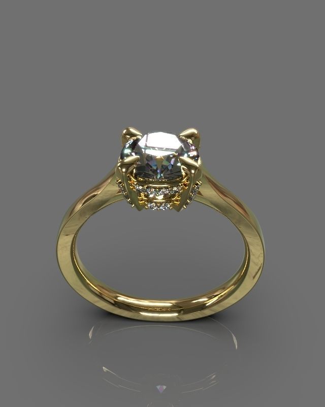 Solitaire ring 3D model 3D printable | CGTrader