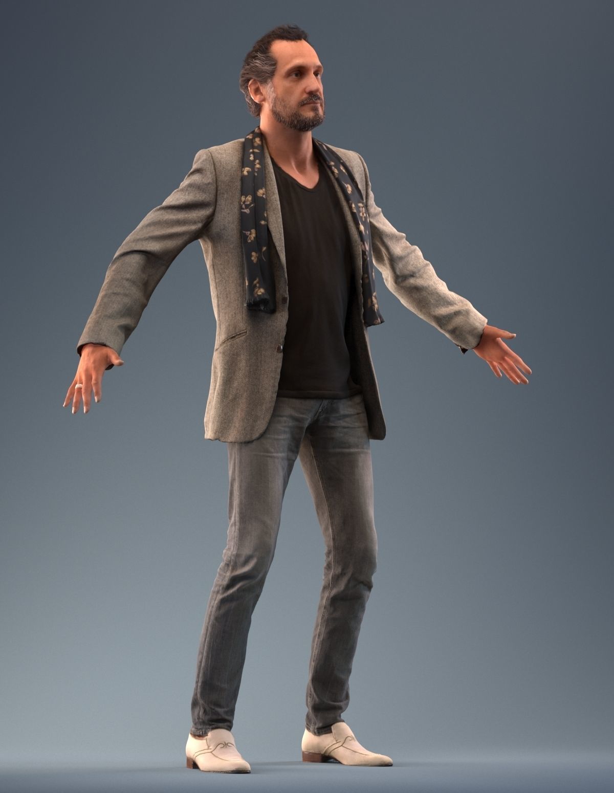 3D model Rigged low poly 3d man in casual clothing VR / AR / low-poly ...