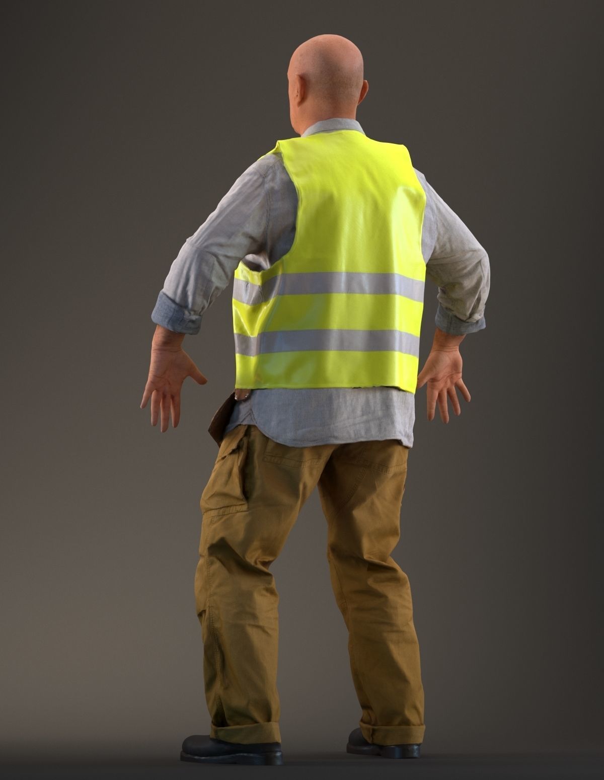 3D model Rigged 3D construction worker VR / AR / low-poly rigged | CGTrader