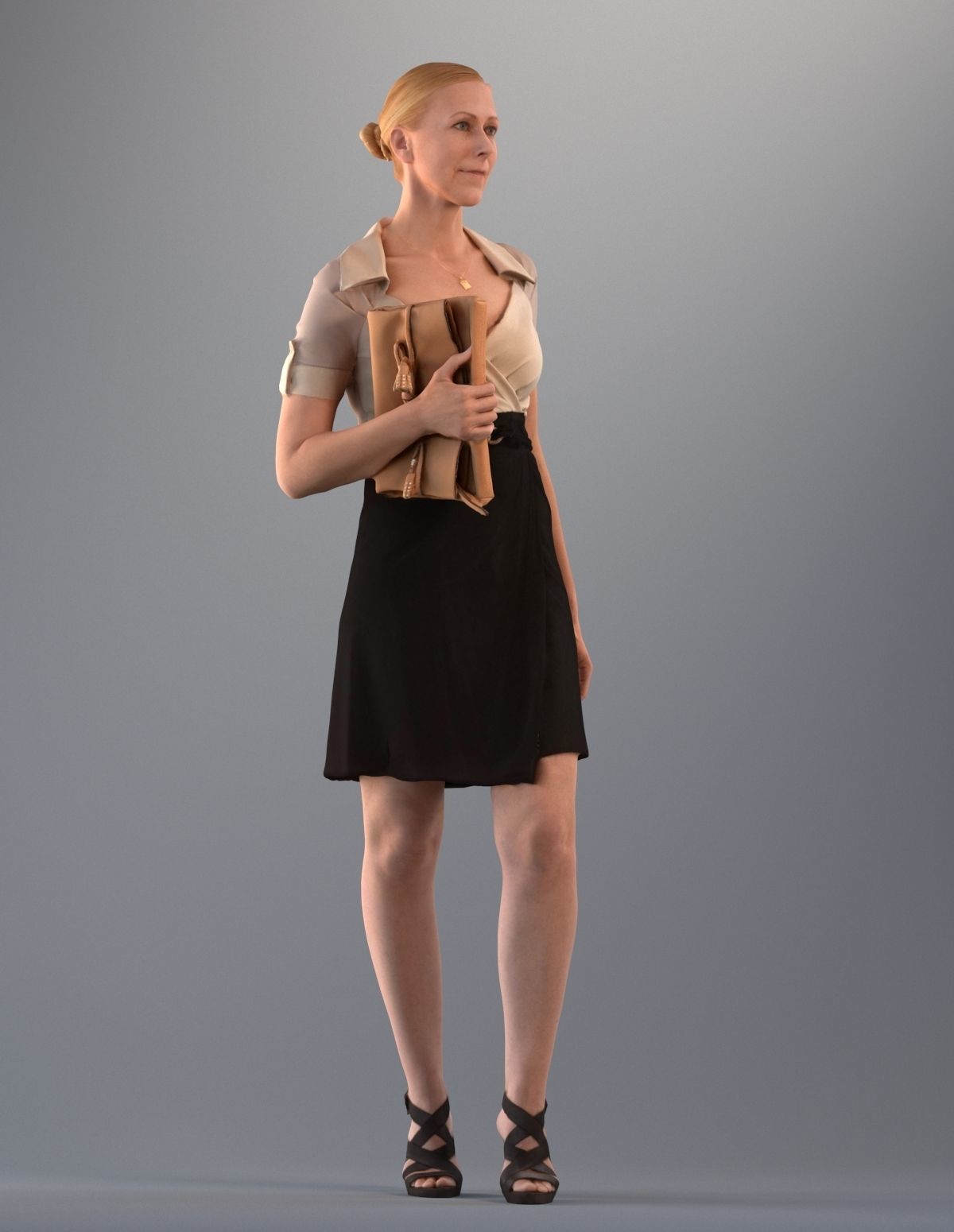 Set of walking 3D low poly women 3D model | CGTrader