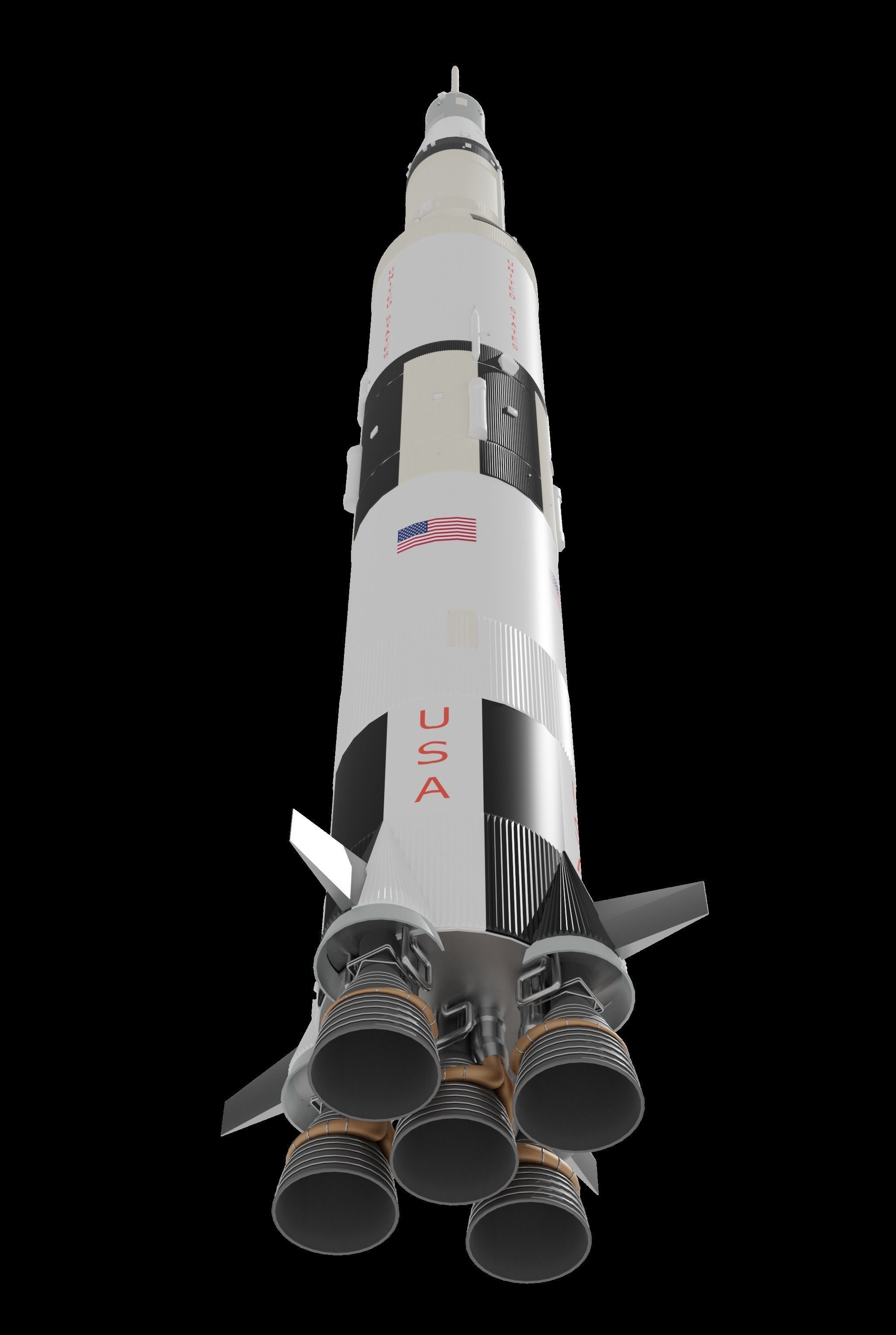 Saturn V free 3D model | CGTrader