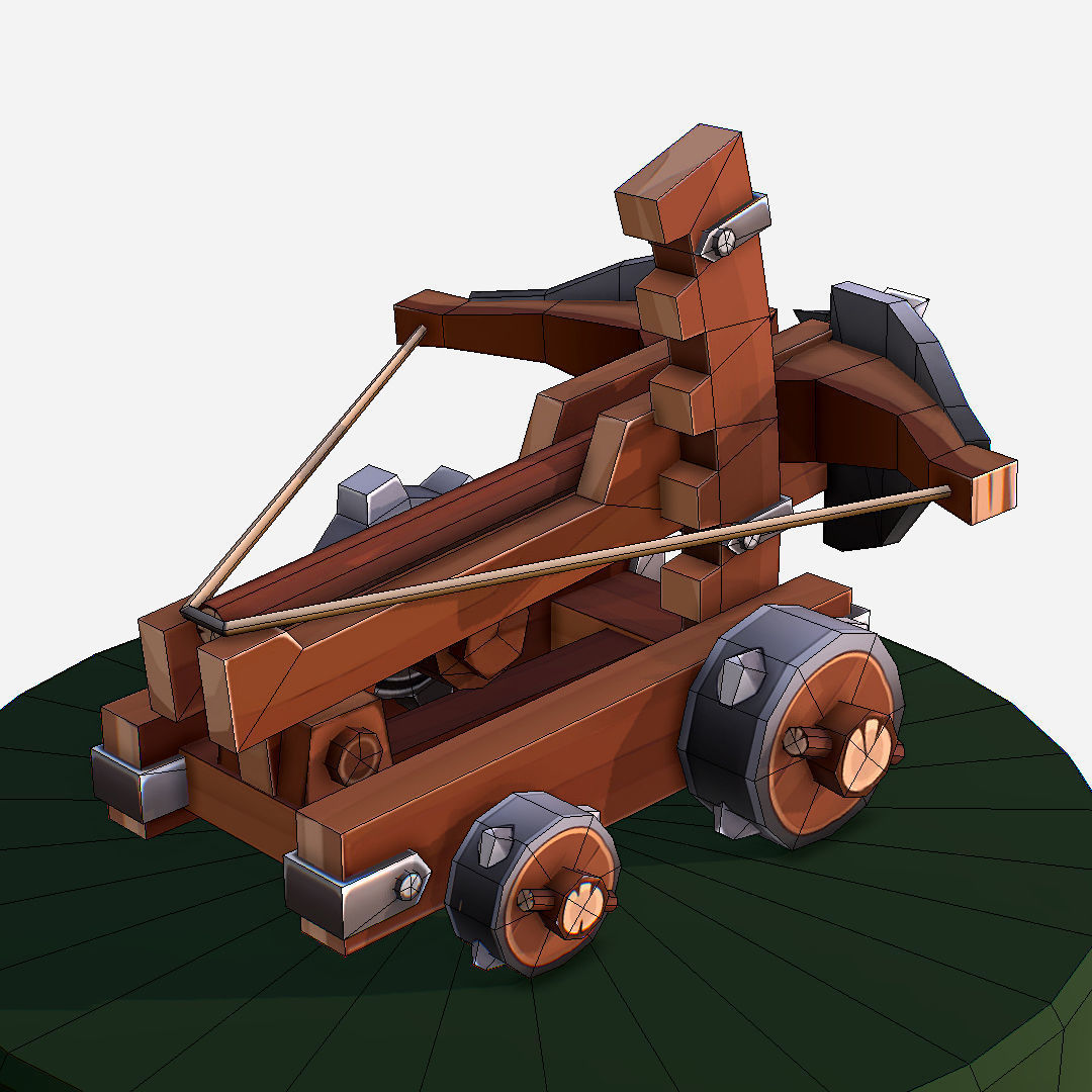 3D model Handpaint Cartoon Medieval Ballista VR / AR / low-poly | CGTrader