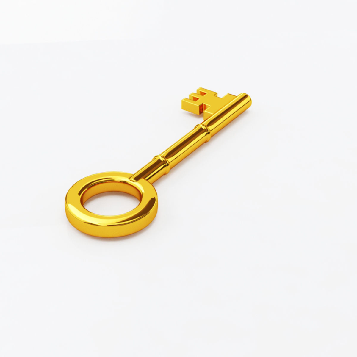 Gold key business 3D model | CGTrader