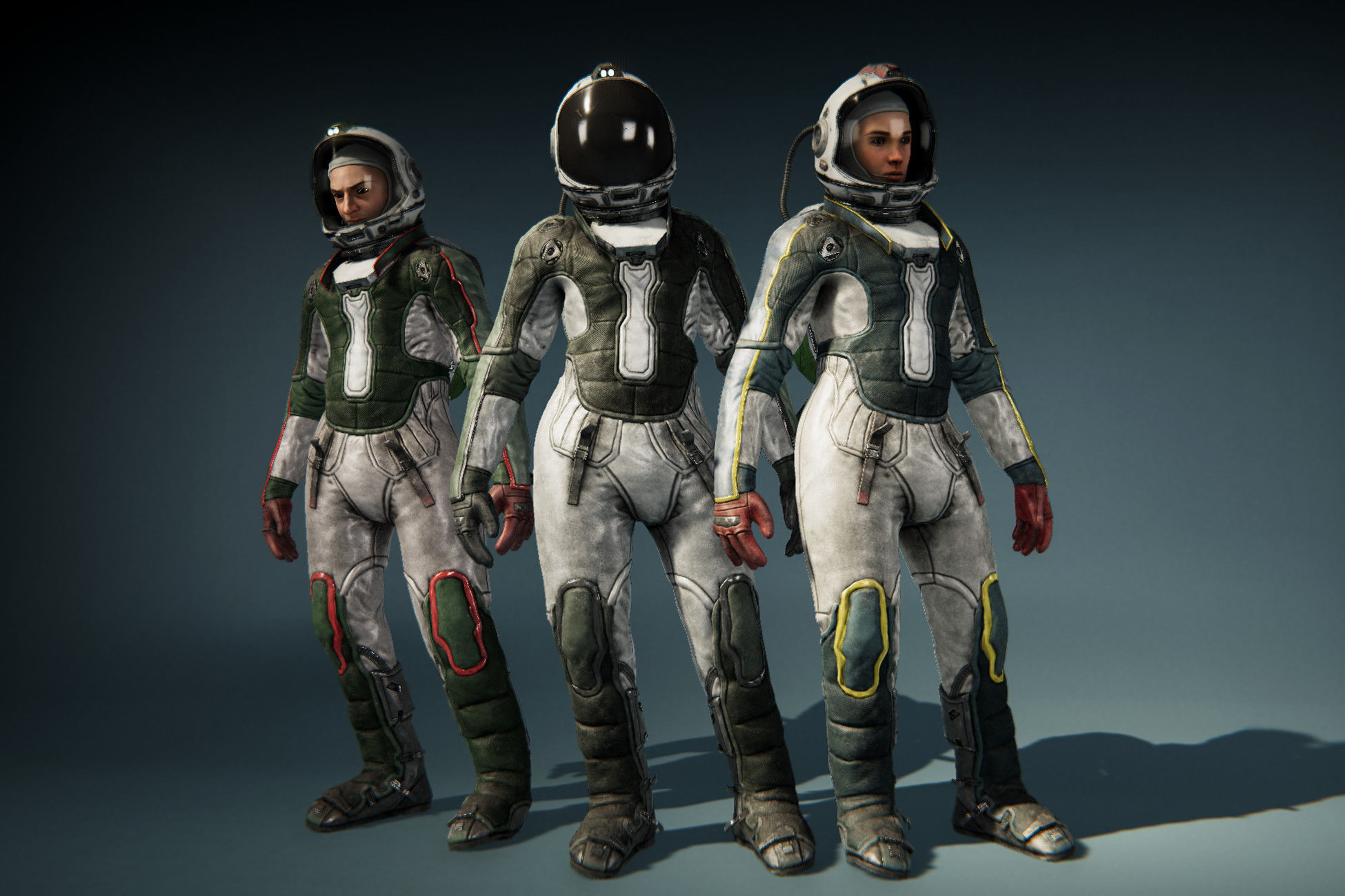 3D model Astronauts - Game Ready man in space suit VR / AR / low-poly ...