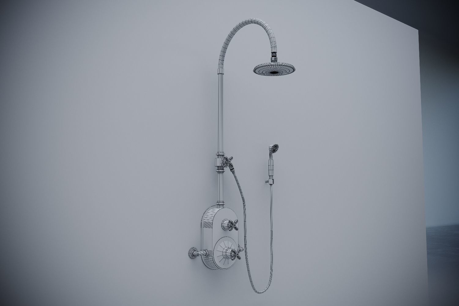 Waterworks shower system Henry 3D model | CGTrader