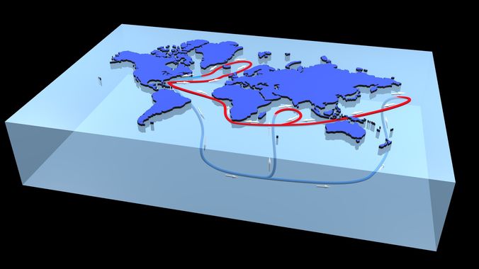Ocean currents - Corrientes oceanicas 3D model | CGTrader