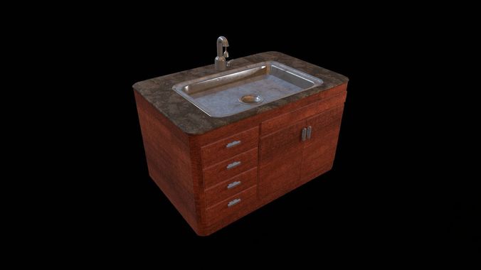 3D model Sink Low Poly bathroom VR / AR / low-poly | CGTrader