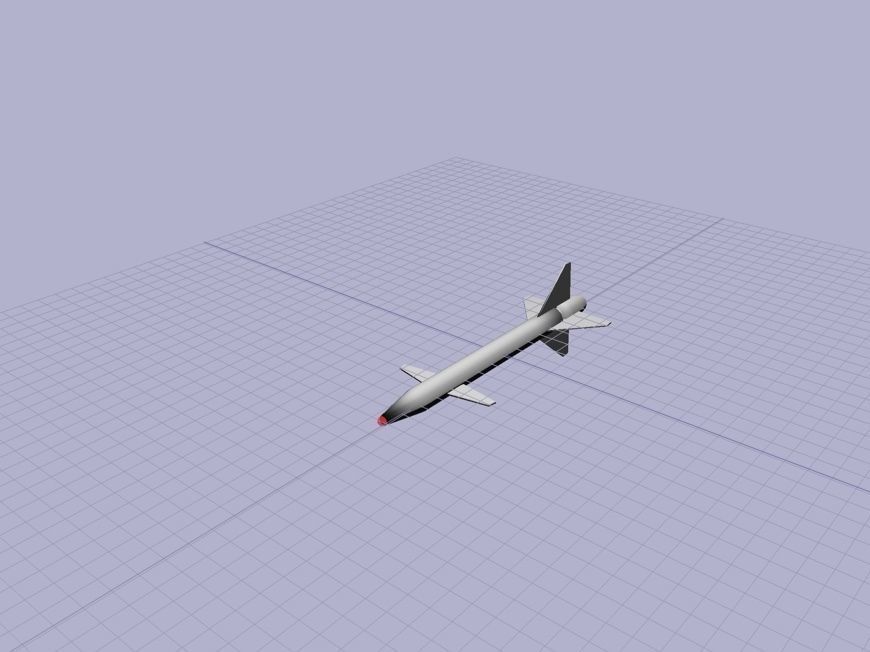 3D model smart missile VR / AR / low-poly OBJ