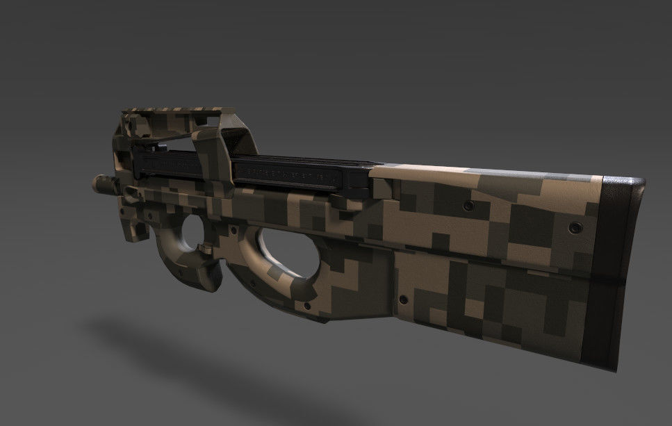 realtime FN P90 Personal Defense Weapon 3D model