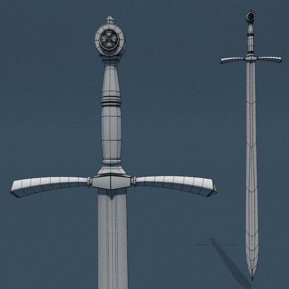 Sword Base Mesh A free VR / AR / low-poly 3D model | CGTrader