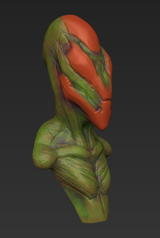 Alien bust 3D model | CGTrader