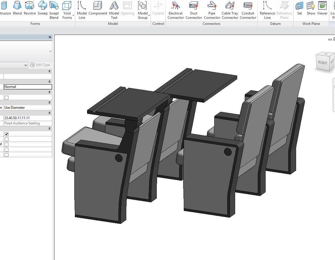 auditorium chair 3D model | CGTrader