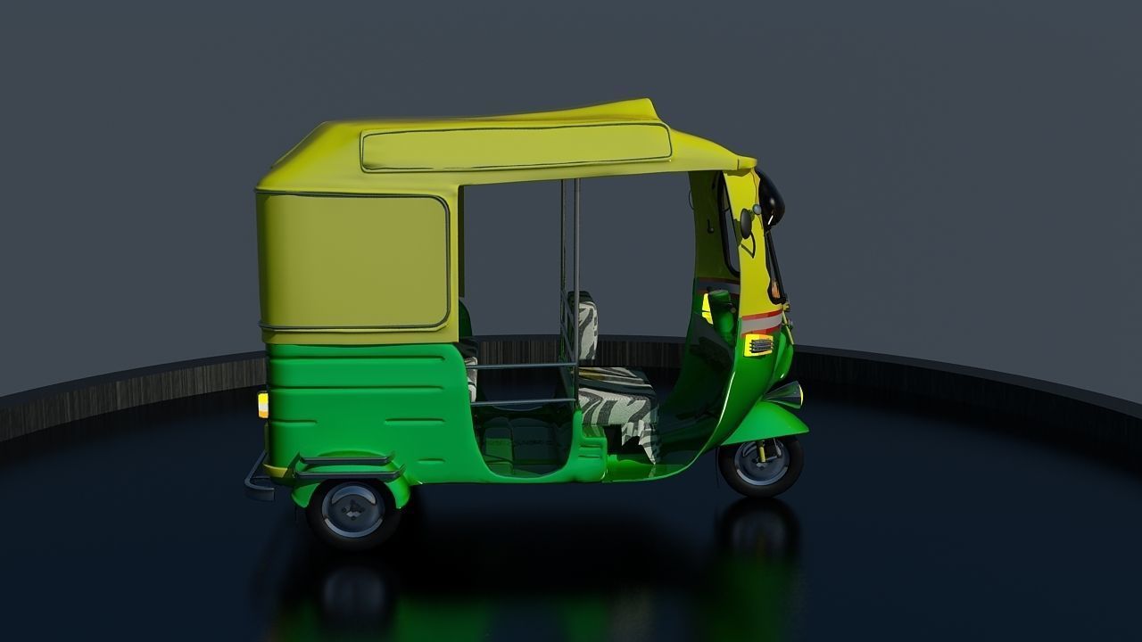 CNG Auto Rickshaw High Poly Delhi 3D model | CGTrader