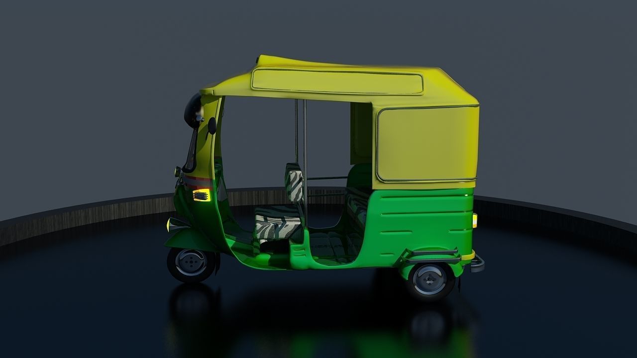 CNG Auto Rickshaw High Poly Delhi 3D model | CGTrader