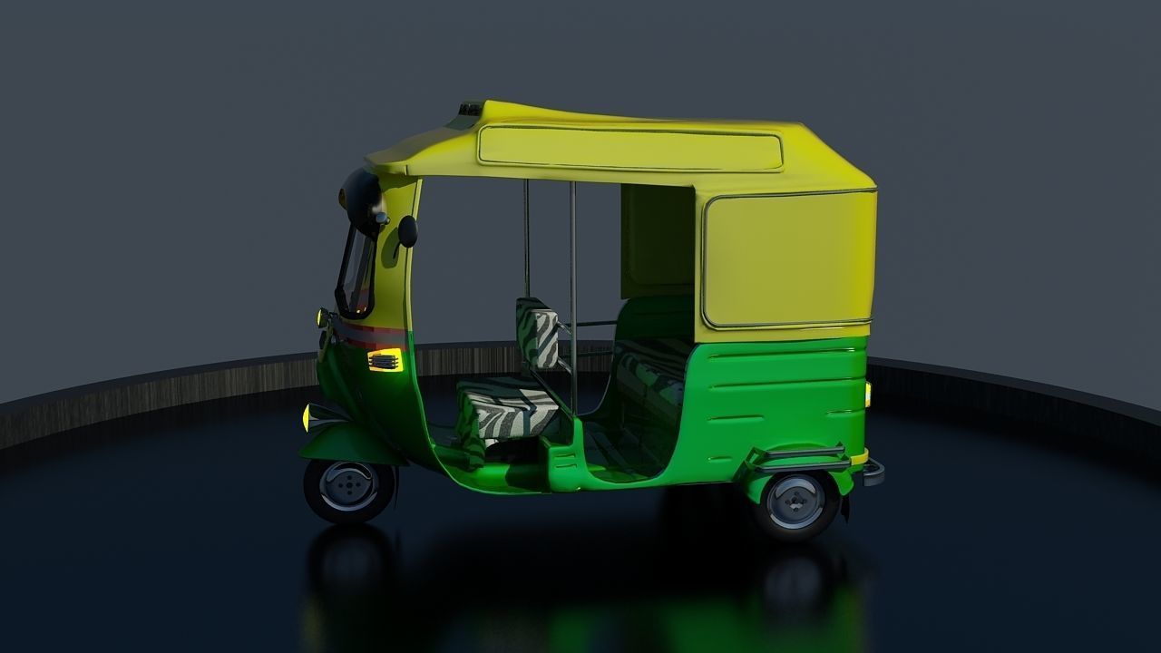 CNG Auto Rickshaw High Poly Delhi 3D model | CGTrader
