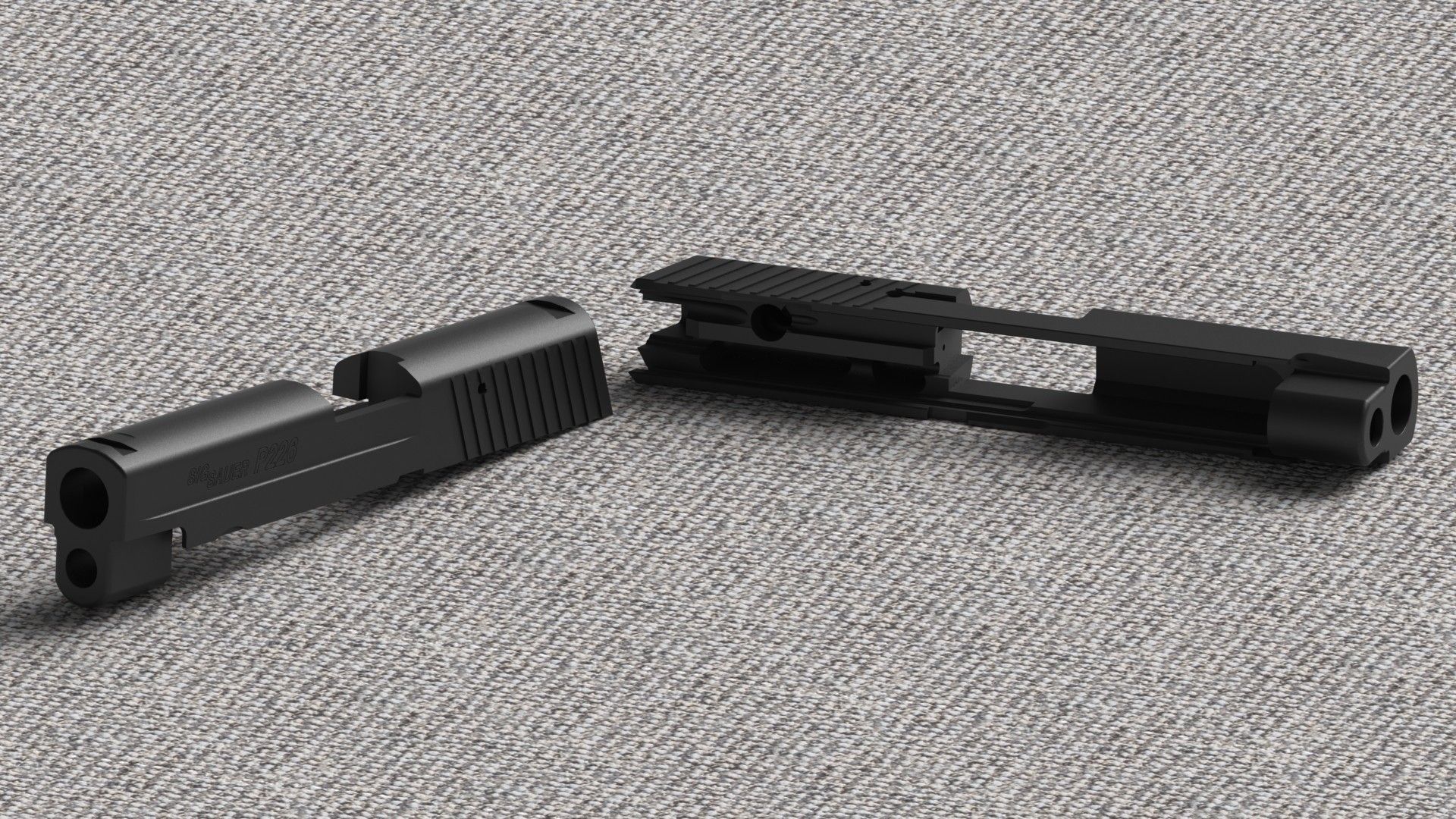 Real Sig P226 Slide free 3D model | CGTrader