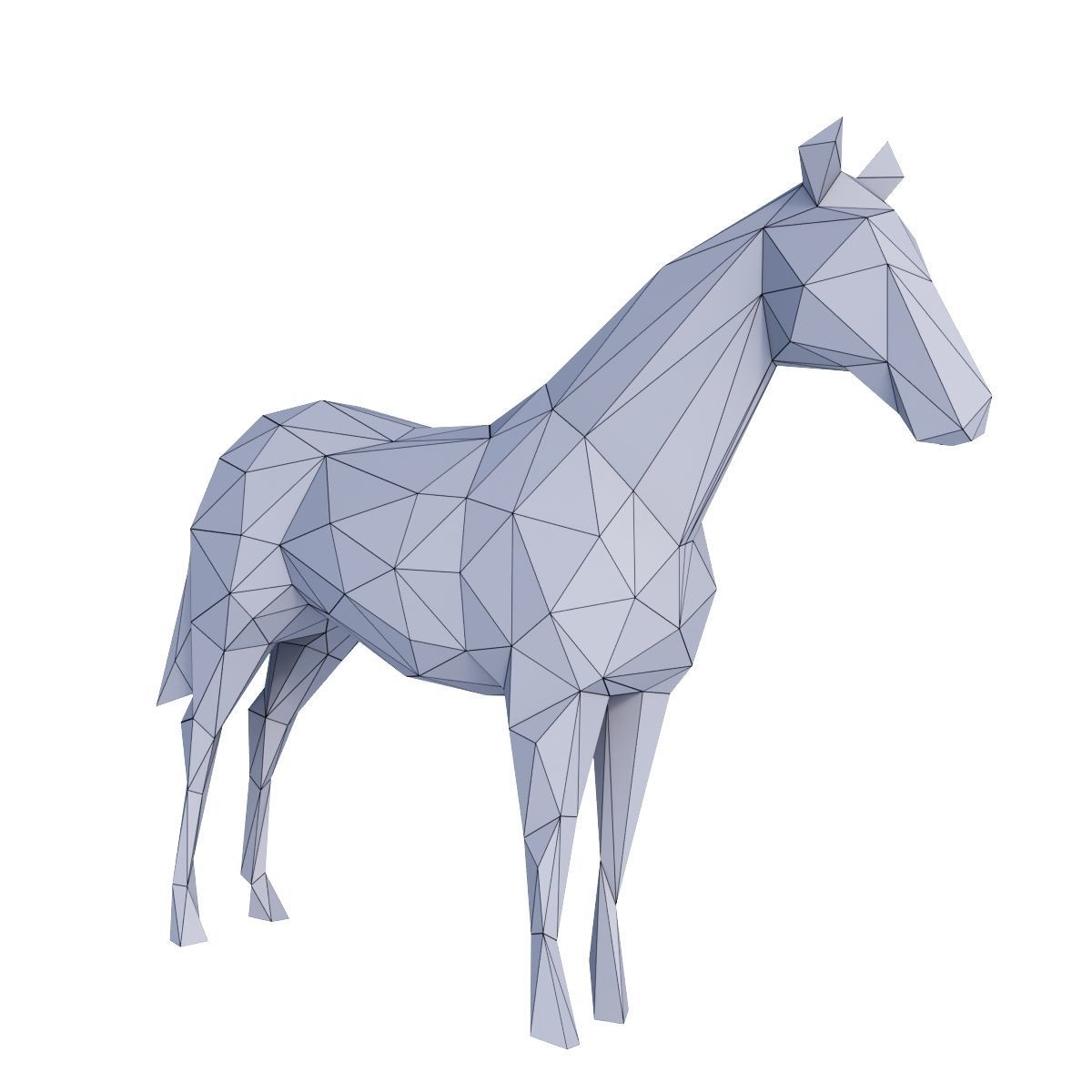 3D model Horse Low Poly Set VR / AR / low-poly | CGTrader