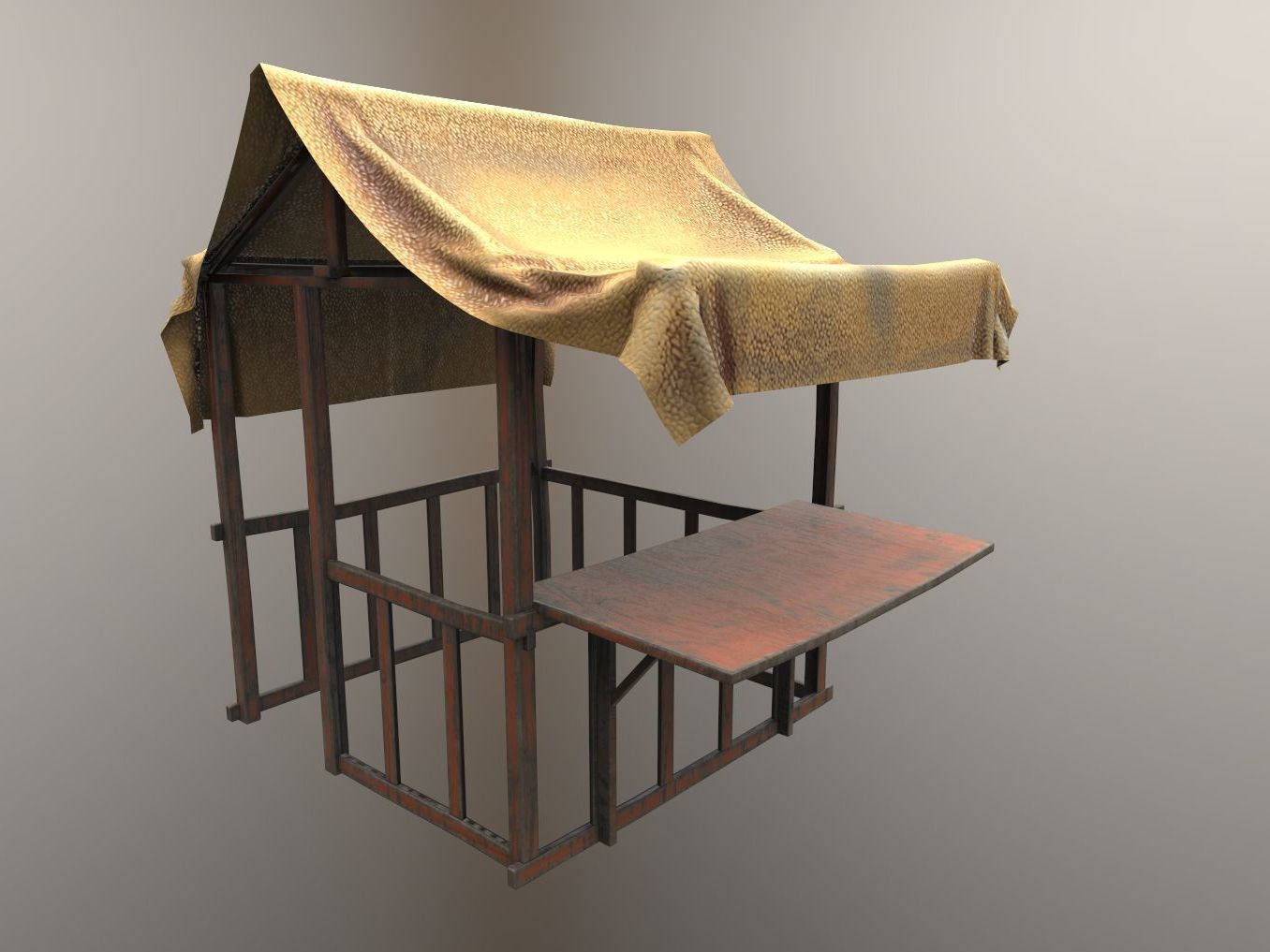 3D model MarketPlace Booths - Leather 3 VR / AR / low-poly | CGTrader