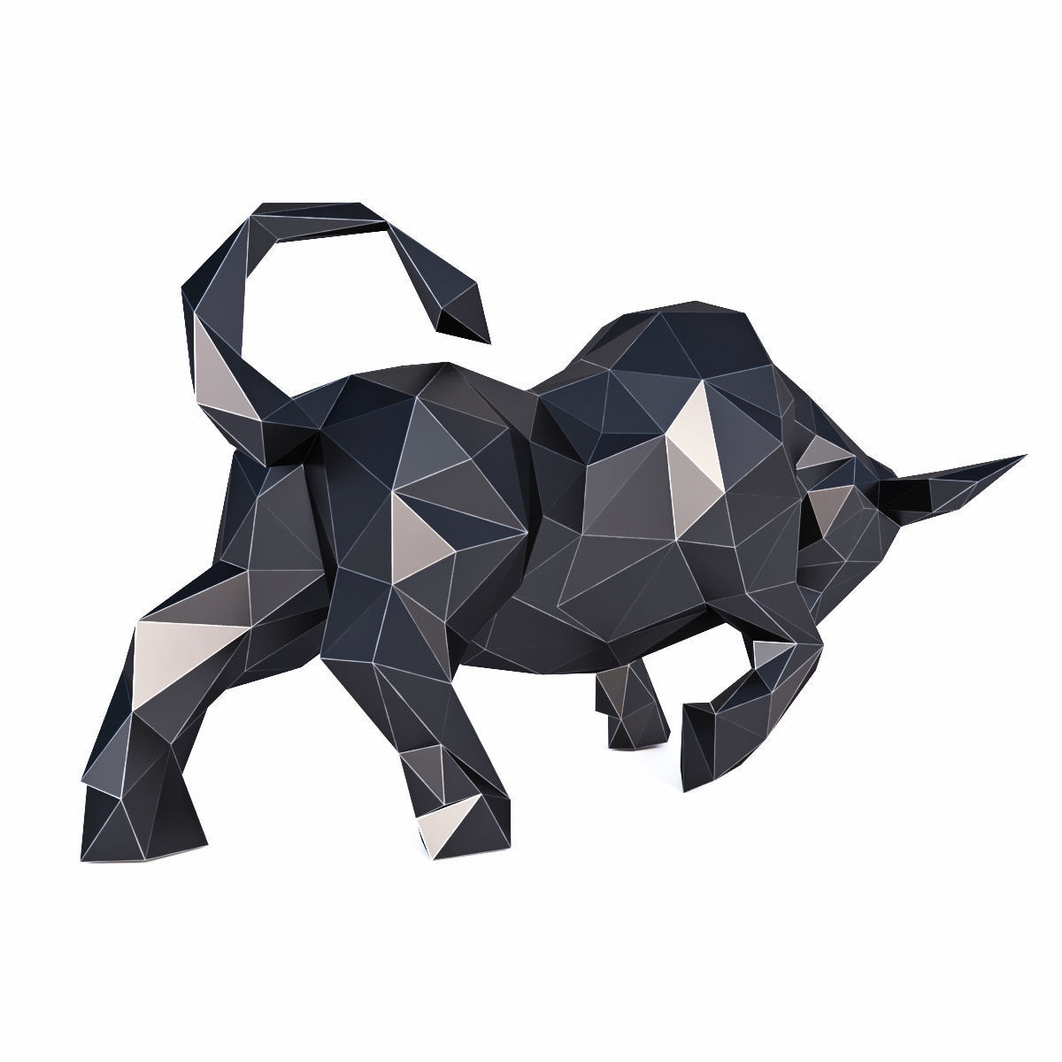 3D model Bull Low Poly VR / AR / low-poly | CGTrader