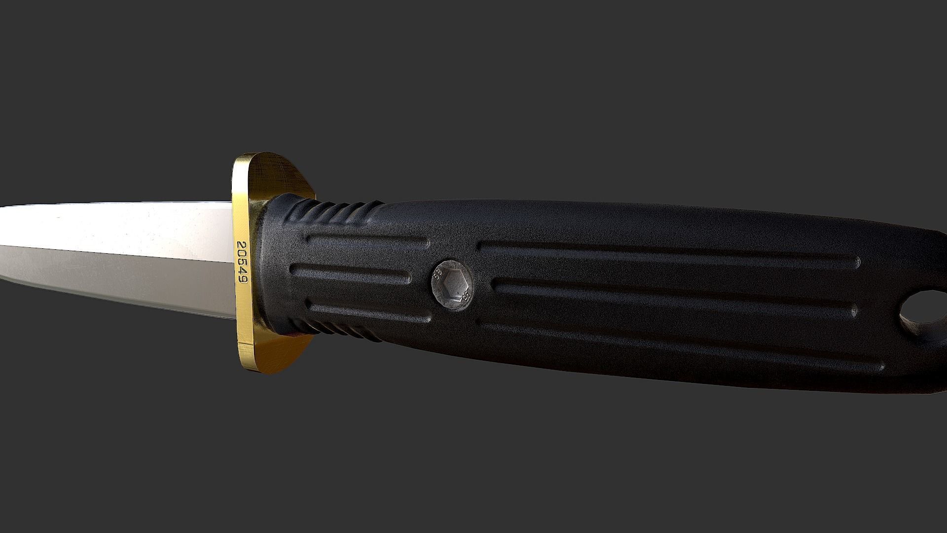 Knife Applegate-Fairbairn Combat II free VR / AR / low-poly 3D model ...