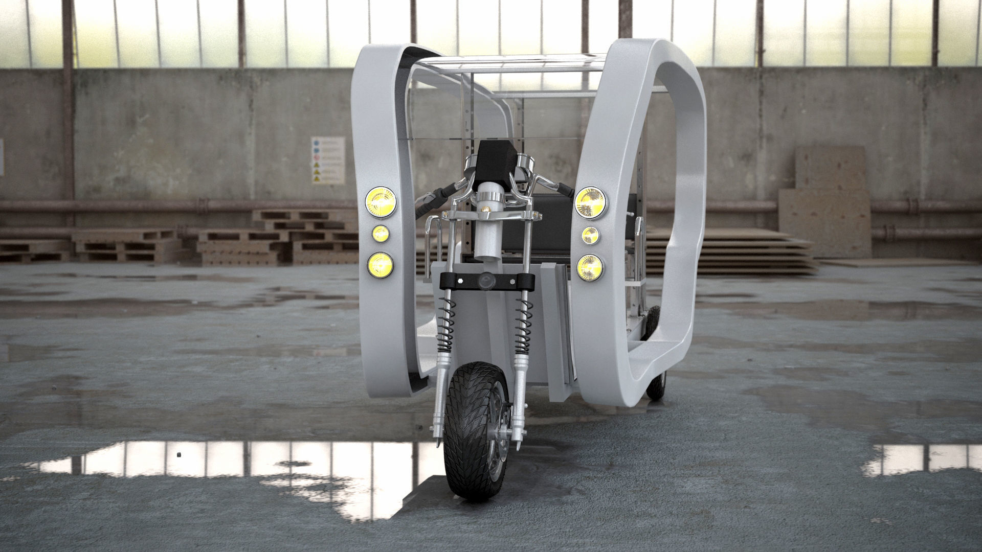Electronic Future Rickshaw 3D model | CGTrader