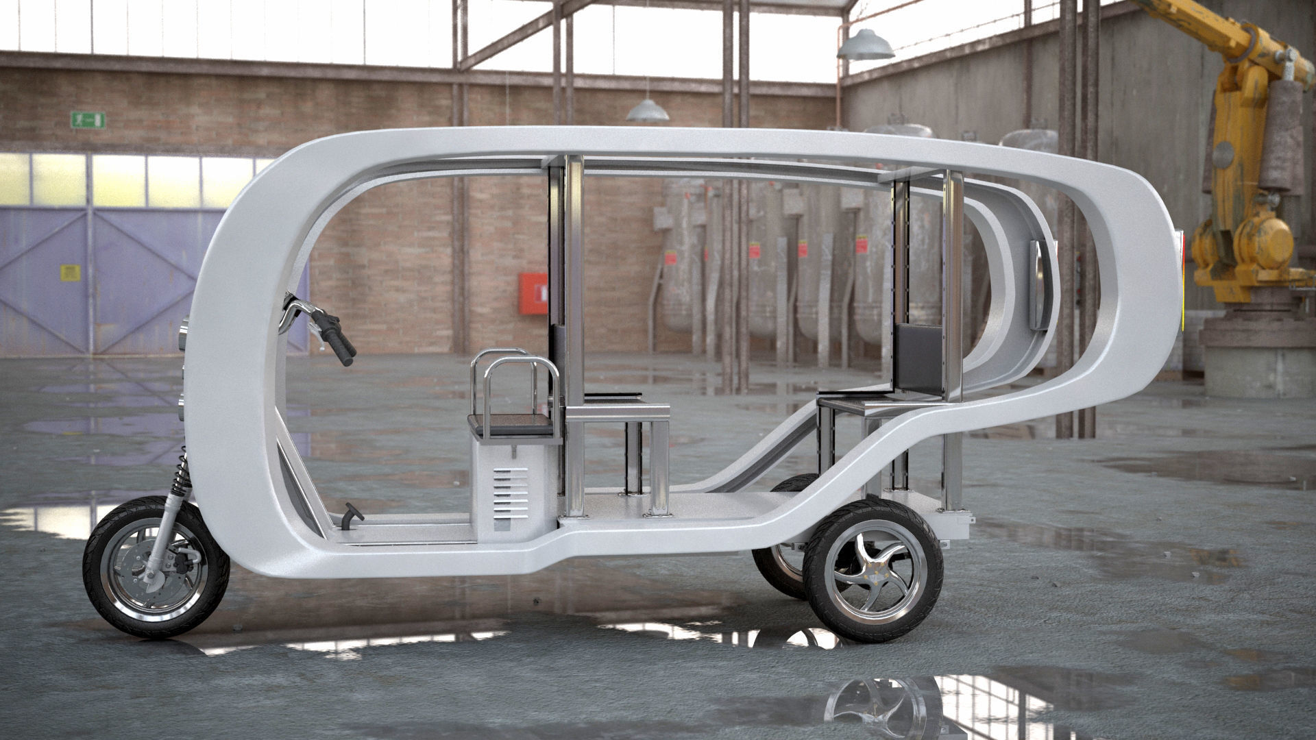 Electronic Future Rickshaw 3D model | CGTrader