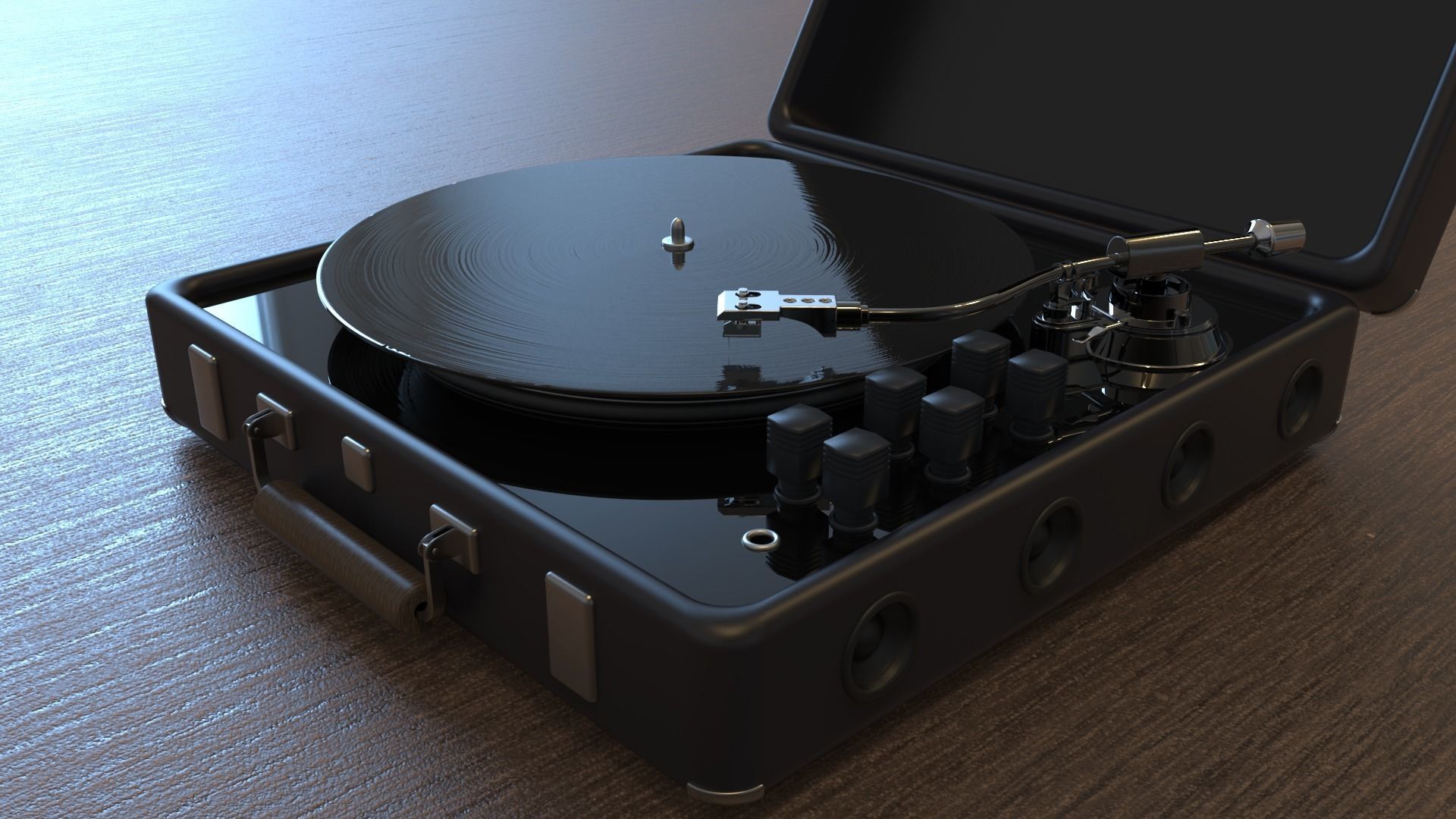retro lp player 3D model | CGTrader