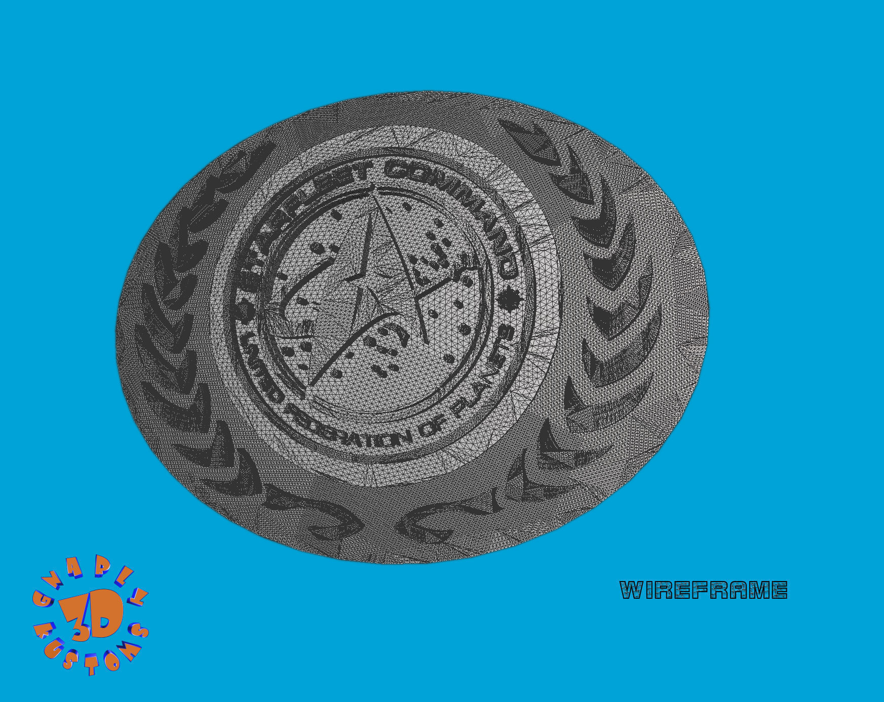 Starfleet Command Belt Buckle V 1and2 w2 Pt Epoxy Pouring Block 3D ...
