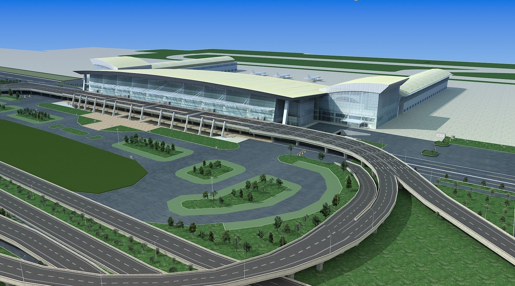 3D model International Airport VR / AR / low-poly | CGTrader