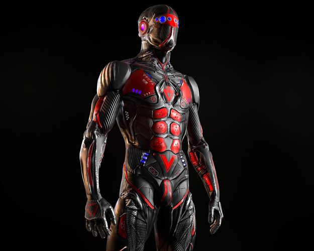 3D model Sci-Fi Character 02 PBR VR / AR / low-poly | CGTrader