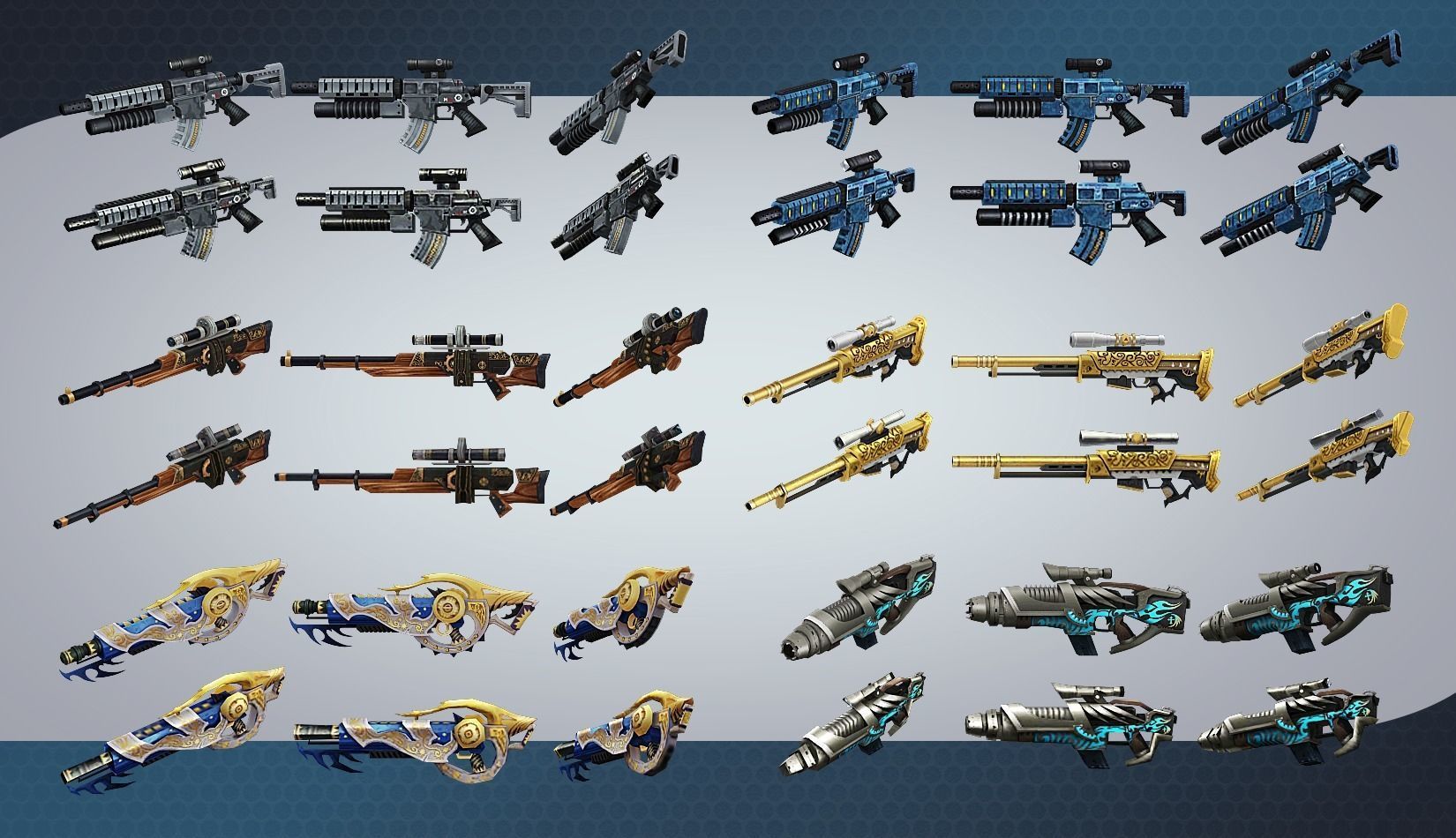 3D model weapon pack vol01 Scifi cartoon weapon VR / AR / low-poly ...
