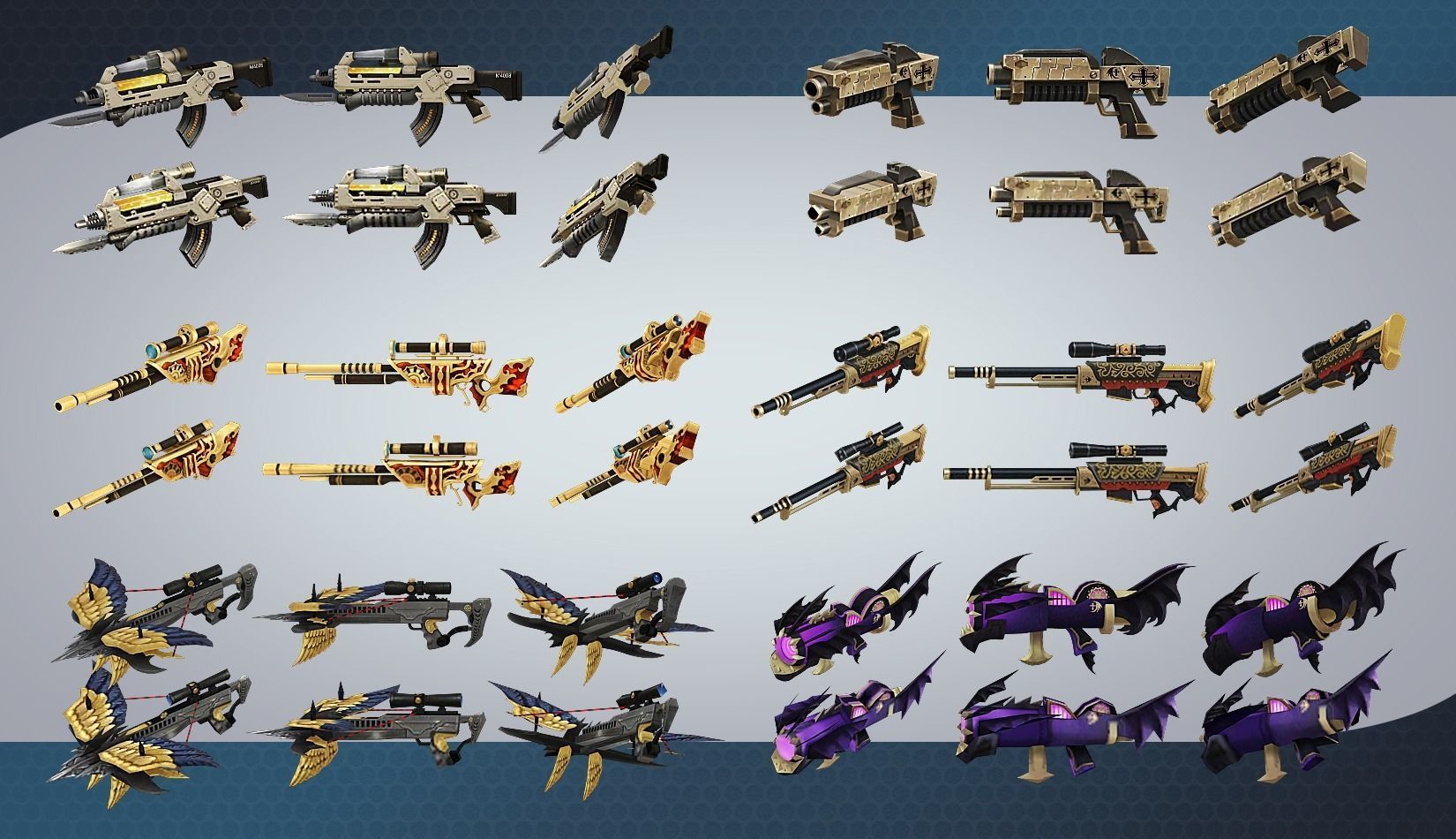 3D model weapon pack vol01 Scifi cartoon weapon VR / AR / low-poly ...