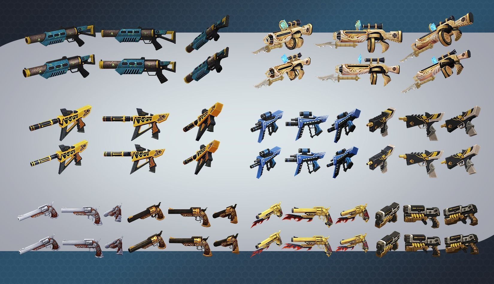 3D model weapon pack vol01 Scifi cartoon weapon VR / AR / low-poly ...