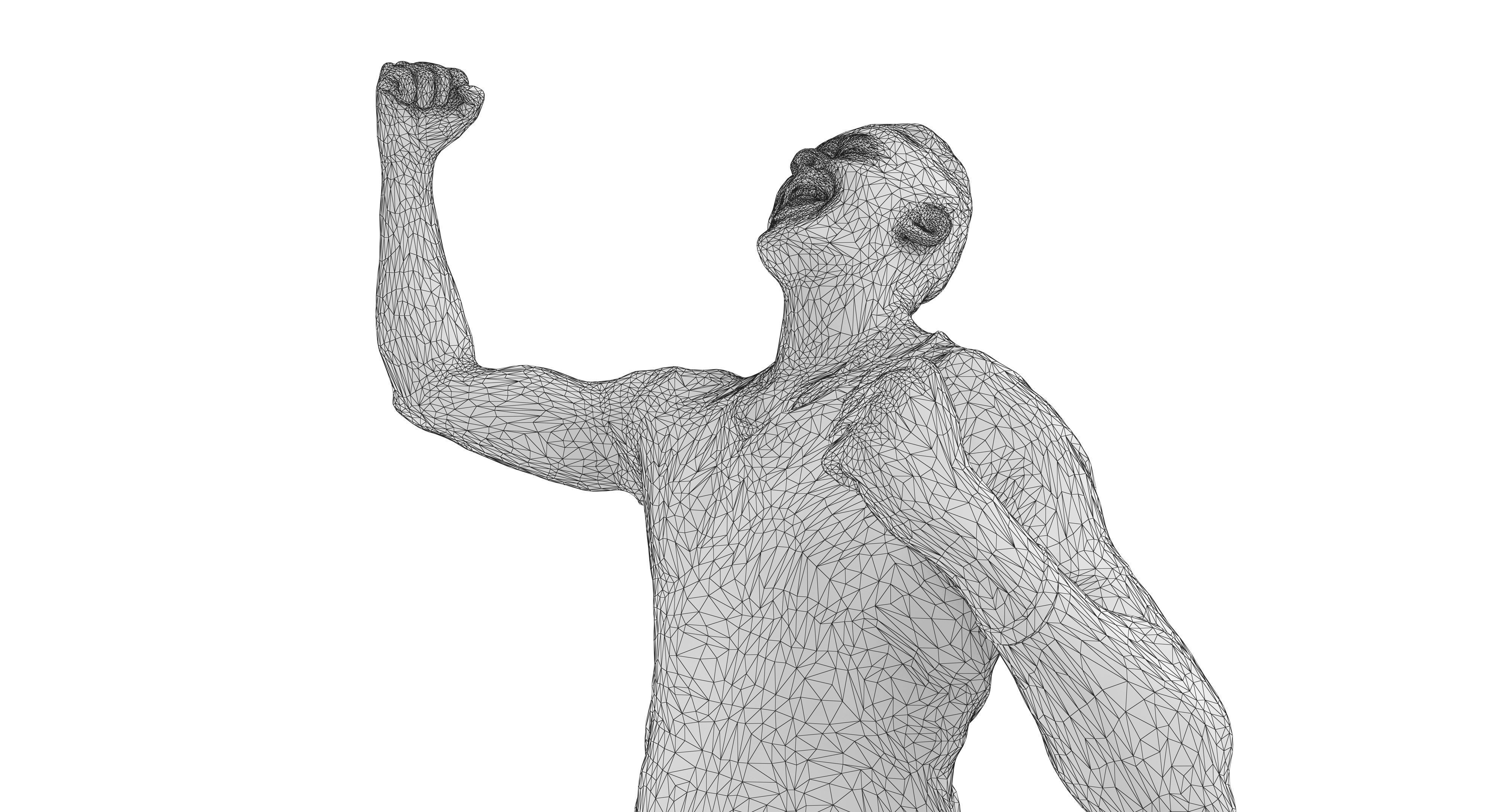 Young Fan Man 3D model | CGTrader