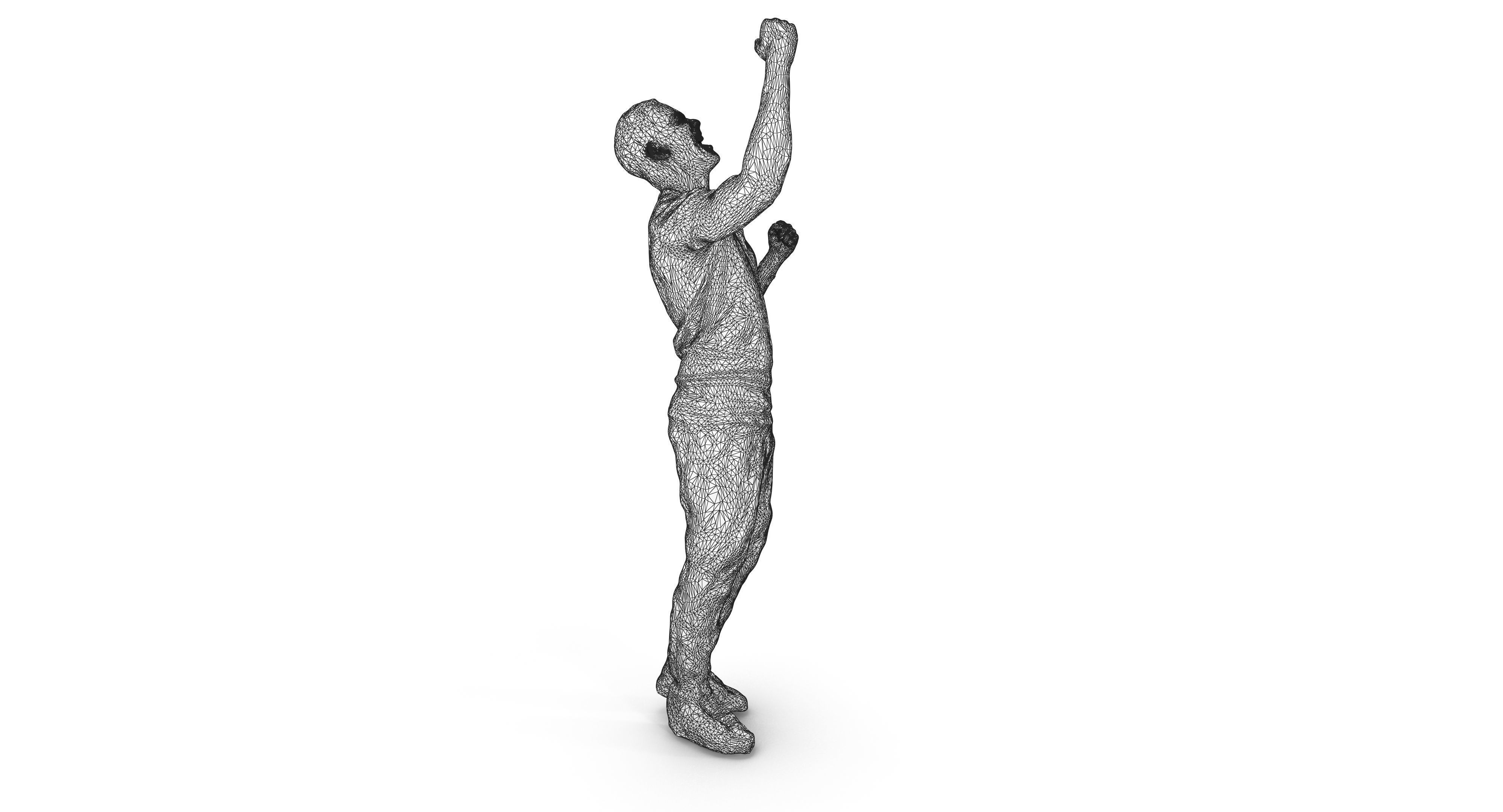 Young Fan Man 3D model | CGTrader