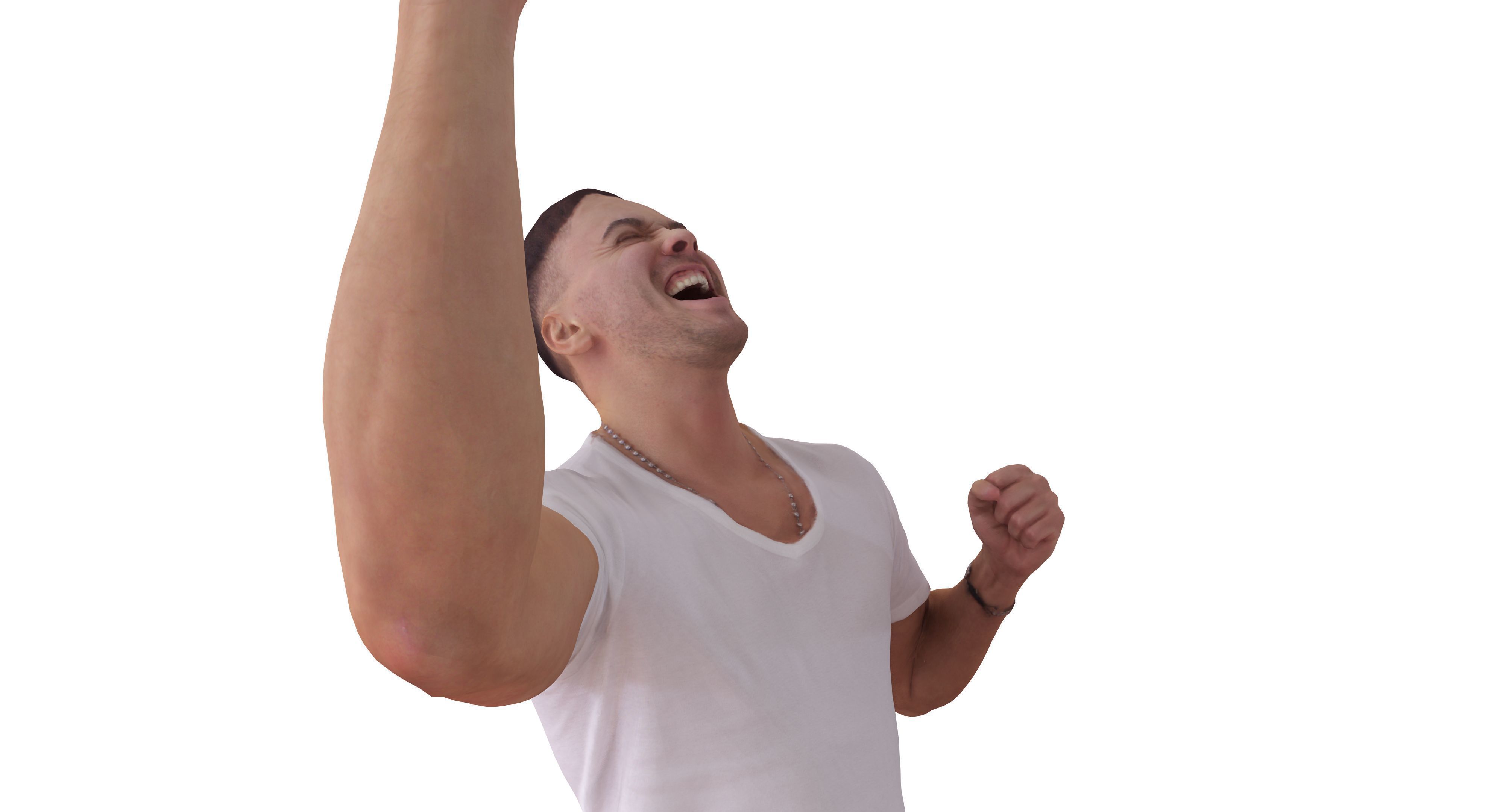 Young Fan Man 3D model | CGTrader