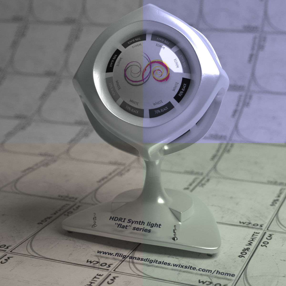 Flat 8 sides 4k Synth HDRI Texture | CGTrader