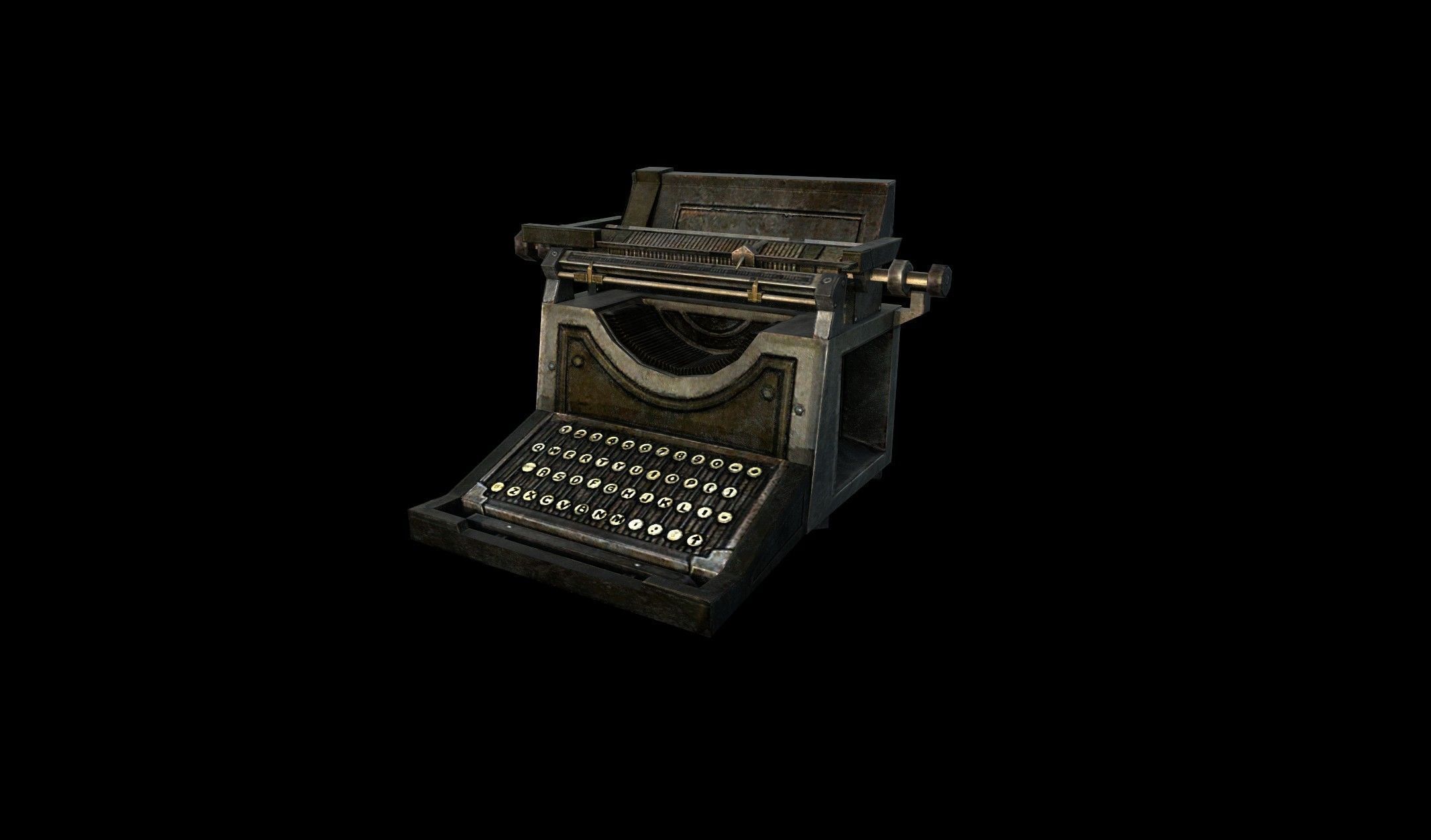 3D model Typewriter - PBR - Textured VR / AR / low-poly | CGTrader