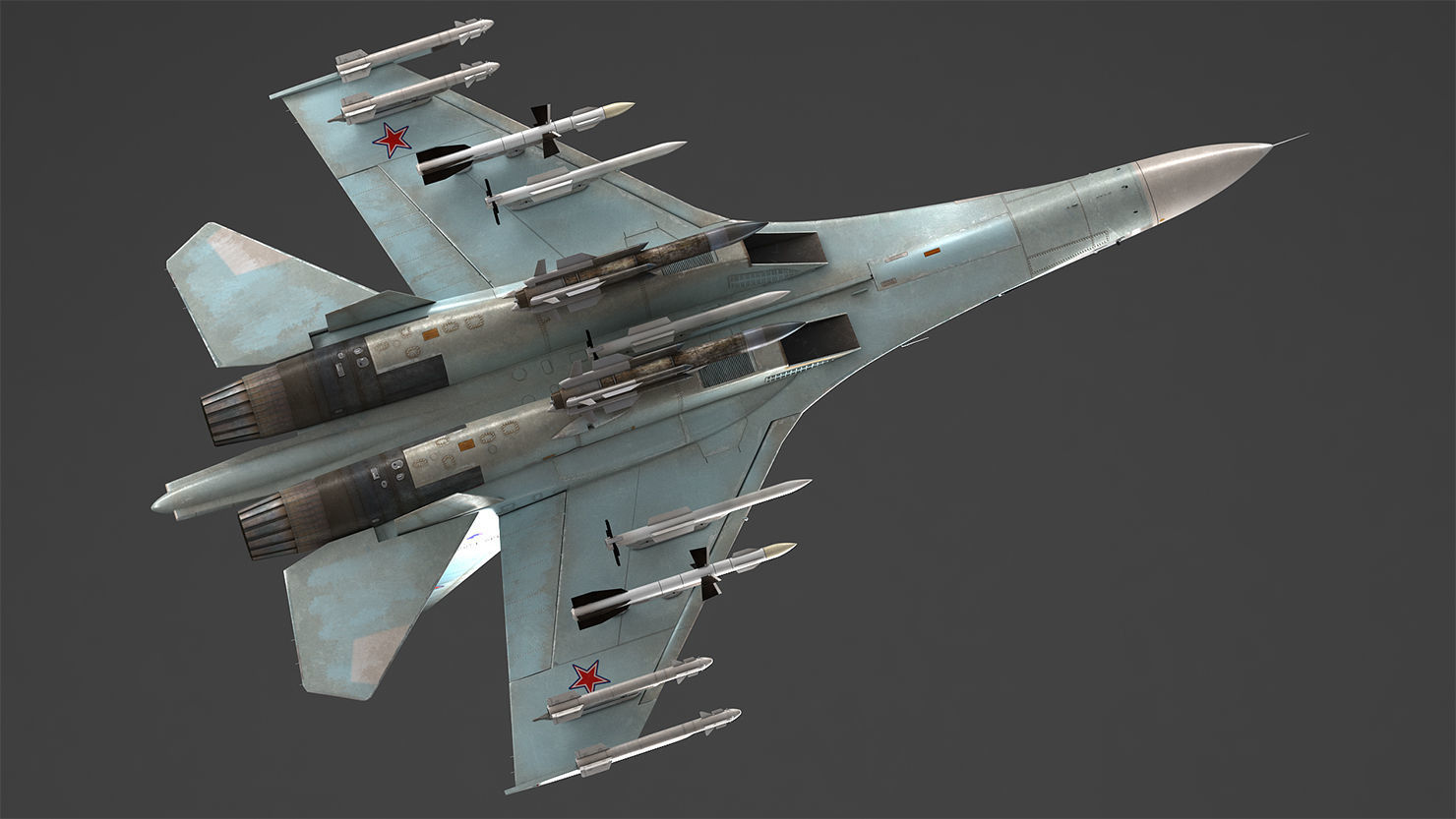 Su-30M2 3D model animated rigged | CGTrader
