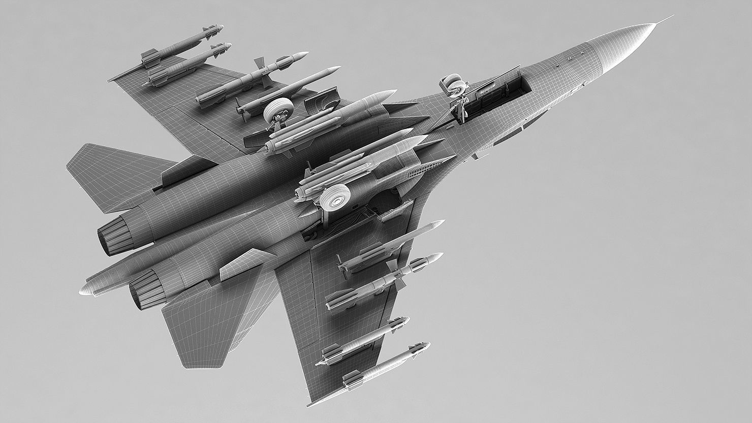 Su-30M2 3D model animated rigged | CGTrader