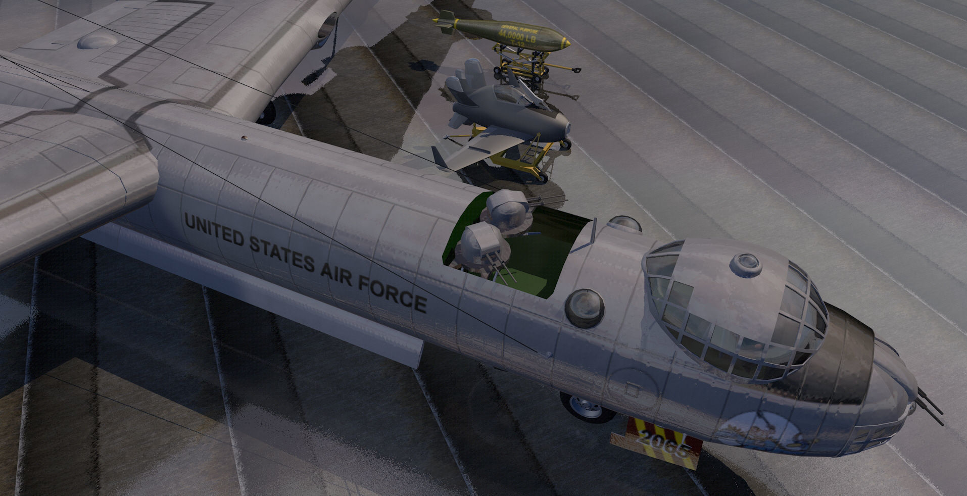 Convair B-36H Peacemaker 3D model | CGTrader