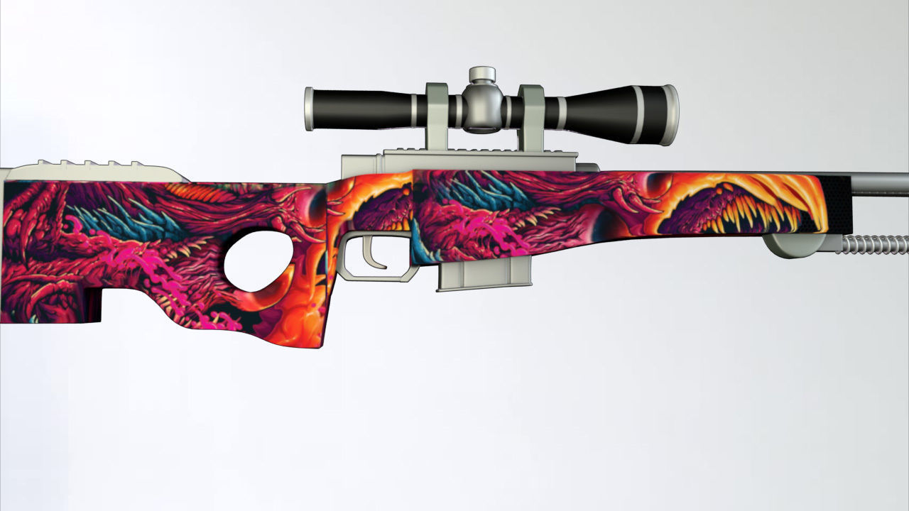 3D model HYPERBEAST AWP SNIPER RIFFLE Low Poly VR / AR / low-poly ...