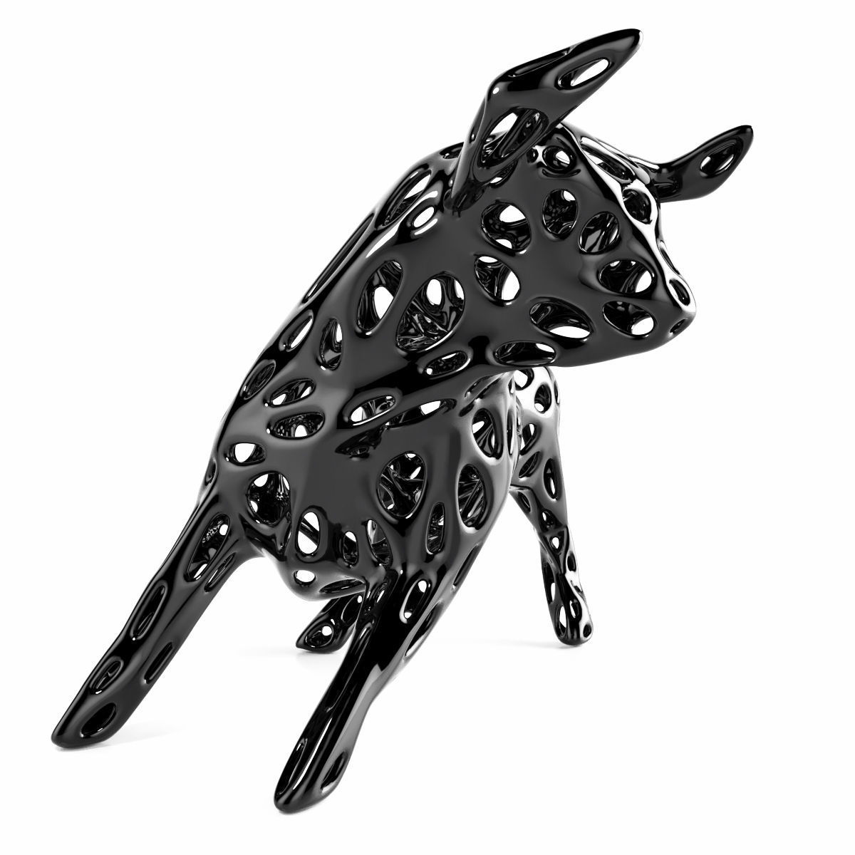 Bull Pose Wireframe 3D model 3D printable | CGTrader